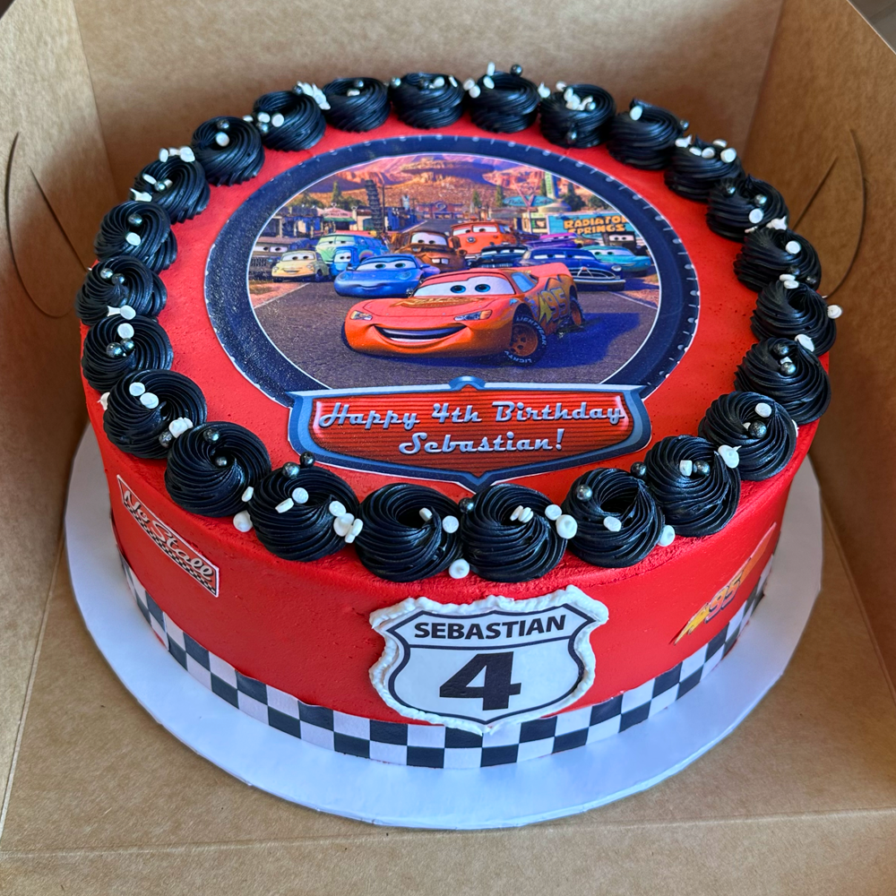 10" Vanilla Birthday Cake (Miles Morales) | Sweet Avenue Bake Shop