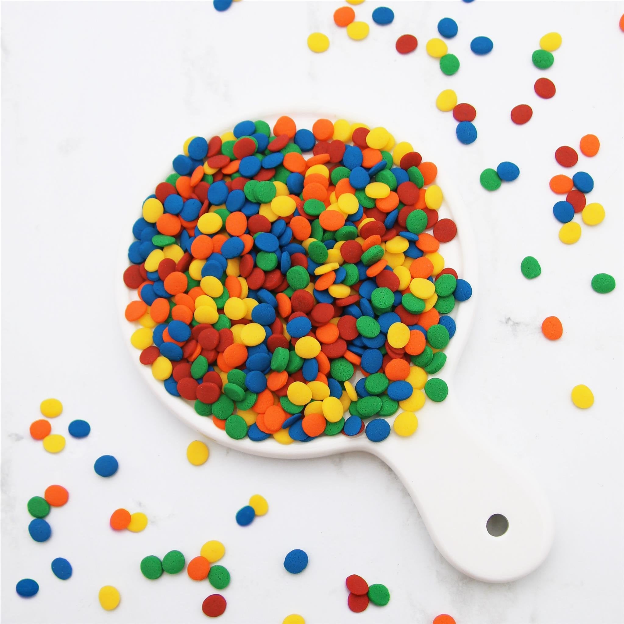 6" Strawberry Shortcake with custard (primary colored sprinkles ...